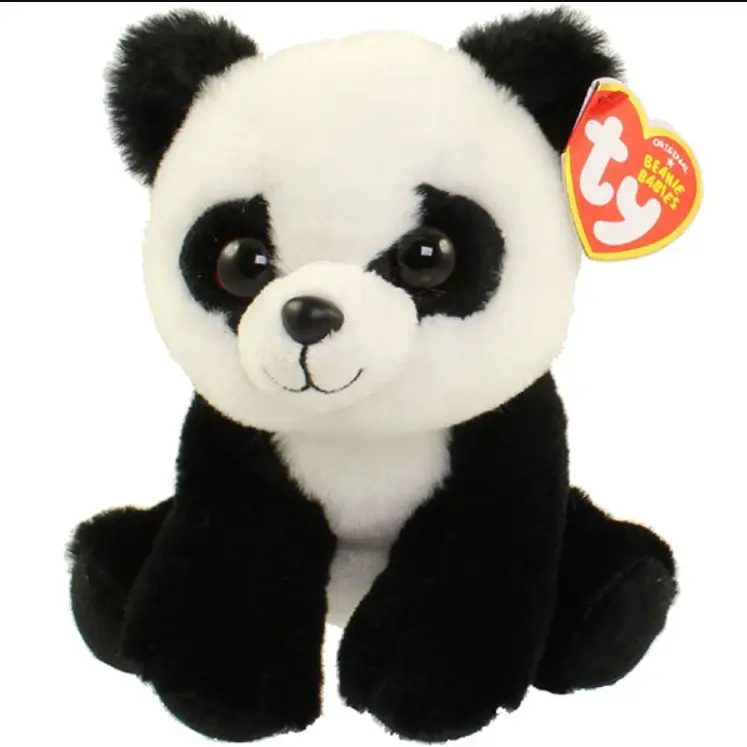 TY Plišana igračka Beanie Babies Baboo Panda crno-bela