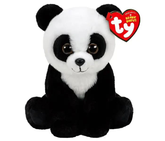 TY Plišana igračka Beanie Babies Baboo Panda crno-bela