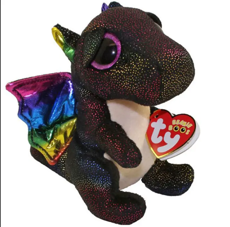 TY Igračka Beanie Boos Anora Black Dragon šareni