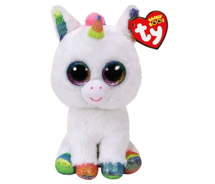 TY Plišana igračka jednorog Beanie Boos Pixy bela