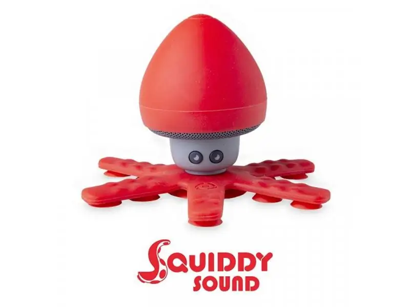 CELLY BLUETOOTH VODOOTPORNI ZVUČNIK SA DRŽAČIMA SQUIDDYSOUND, CRVENI