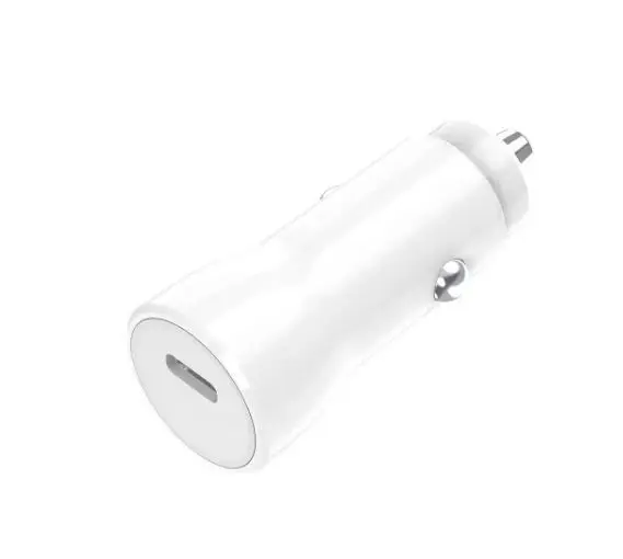 T’NB Auto punjač CACPDL + kabl Lightening beli