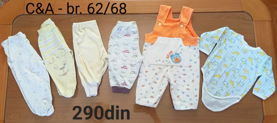 C&A pidžama trenerka bodi za bebe dečake br. 62-68