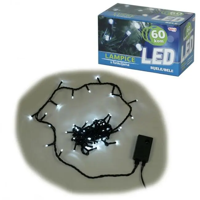 DENIS Led lampice 60 bele