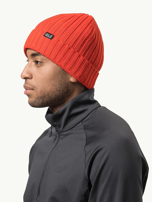 JACK WOLFSKIN Sportska kapa STORMLOCK RIP KNIT Cap narandžasta