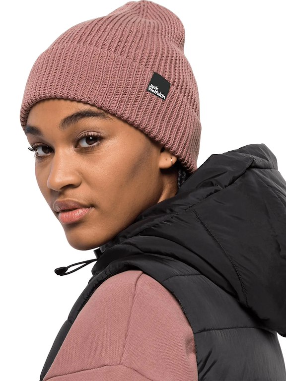 JACK WOLFSKIN Ženska sportska kapa ESSENTIAL Beanie unisex roze