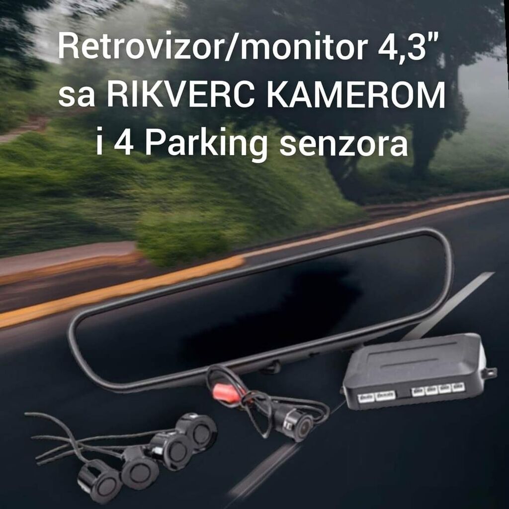 Retorvizor/monitor 4.3 inca+ + 4 senzora KT-RPS707 Retrovizor sa