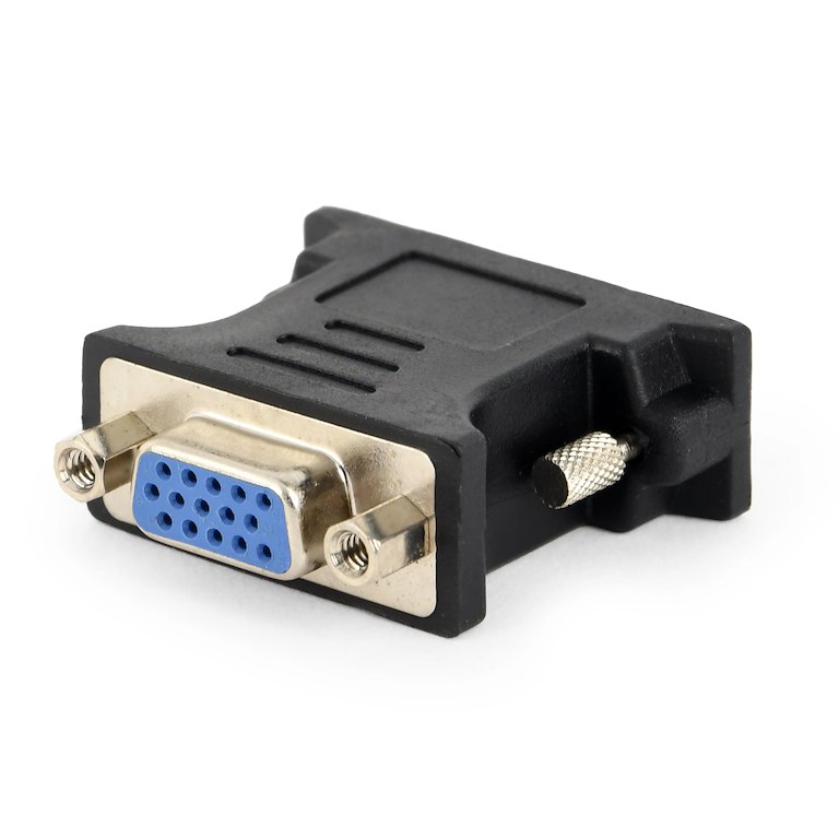 Gembird (A-DVI-VGA-BK) adapter DVI-I (muški) na VGA 15-pin (muški) crni