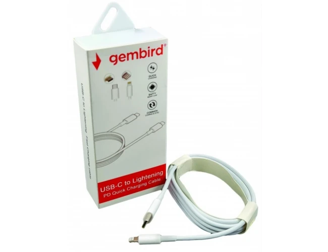 Gembird (CCP-AMCM-LIGHT-1.8M) kabl USB tip-C (muški) na lighting (muški) 1.8m beli
