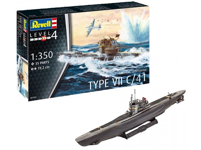 1:350 nemačka podmornica 19cm Submarine Type VII C/41