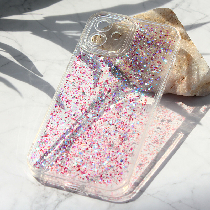 Maskica Glitter za iPhone 12 6.1 ljubicasta