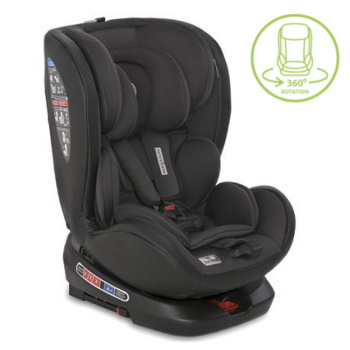 Lorelli auto sedište Nebula Isofix 0-36kg 360° rot black leather 2023