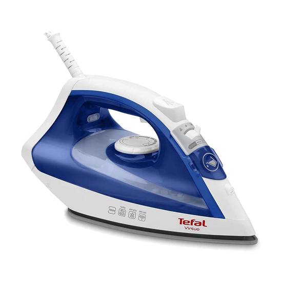 Pegla Tefal FV 1711 VIRTUO, Na paru, Čelična, 1800 W, Plava / Bela