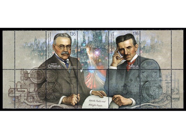 NIKOLA TESLA I MIHAJLO PUPIN 2023 SA VINJETAMA