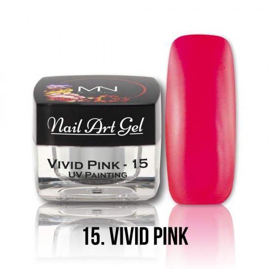 UV Painting Nail Art Gel - 15 - Vivid Pink - 4g