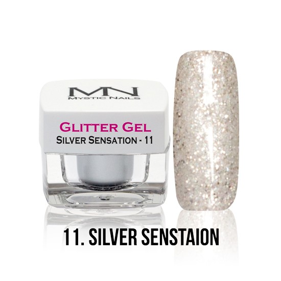 Glitter Gel - no.11. - Silver Sensation - 4g