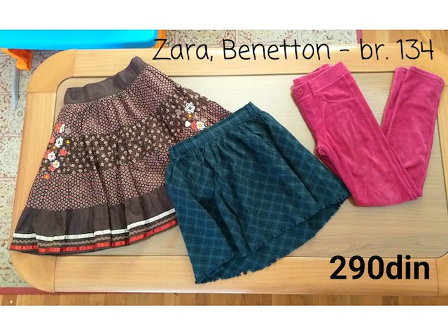 Zara Benetton suknje pantalone za devojčice br. 134