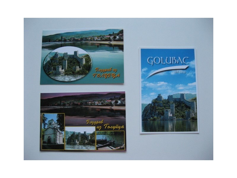 Golubac - tri razglednice