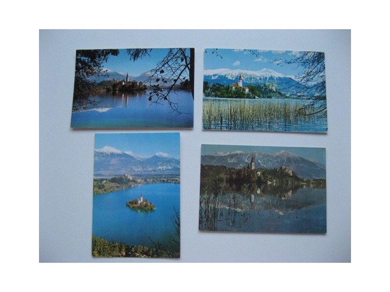 Bled - 4 razglednice
