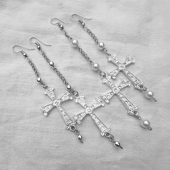 Cross earings