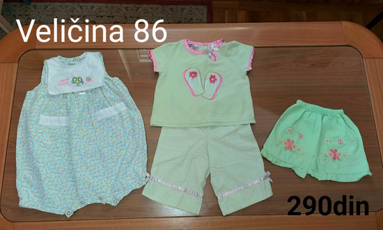 Set za bebe devojčice zeleni br. 86