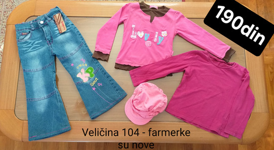 Farmerke majice kačket za devojčice br. 104 NOVO