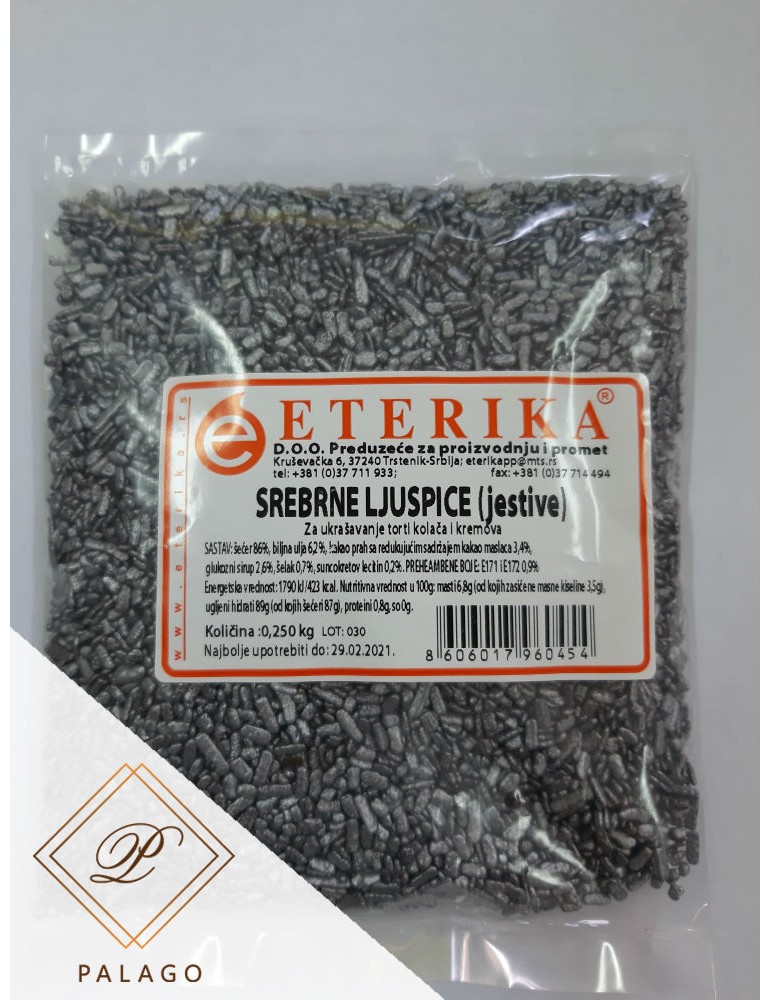 SREBRNE ČOKOLADNE LJUSPICE 250GR