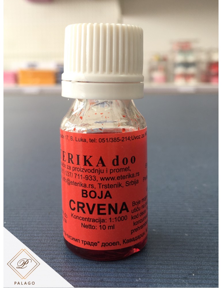 CRVENA BOJA TEČNA 10ml