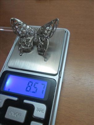 Minijatura leptira od srebra