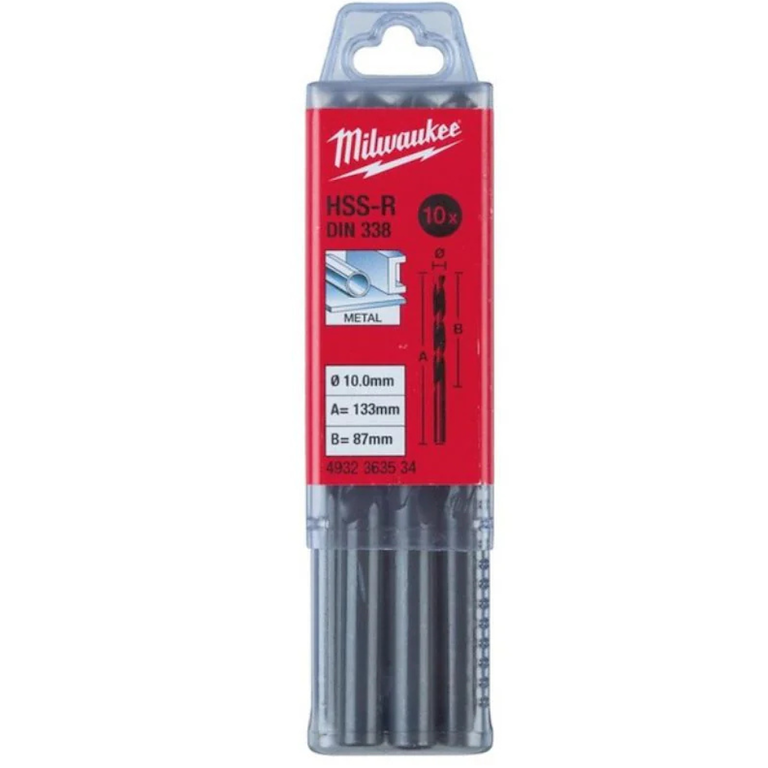 Milwaukee Set burgija za metal, HSS-R, 4,5 x 47/80 mm, 10 kom, 4932363479