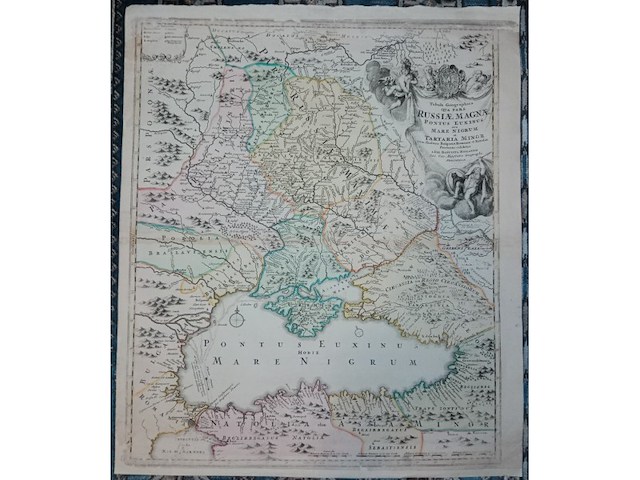 HOMANOVA MAPA TERITORIJE DANAŠNjE UKRAJINE, 1720.