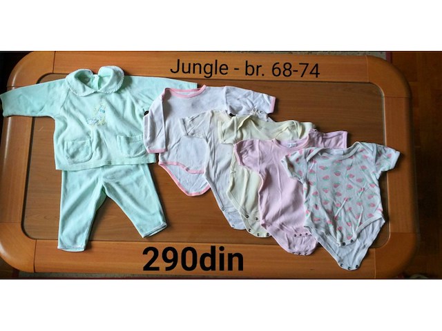Jungle bodići pidžama za bebe devojčice br. 68 - 74