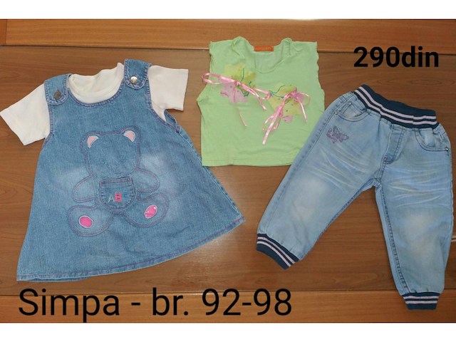 Farmerke haljina majice za devojčice br. 92-98