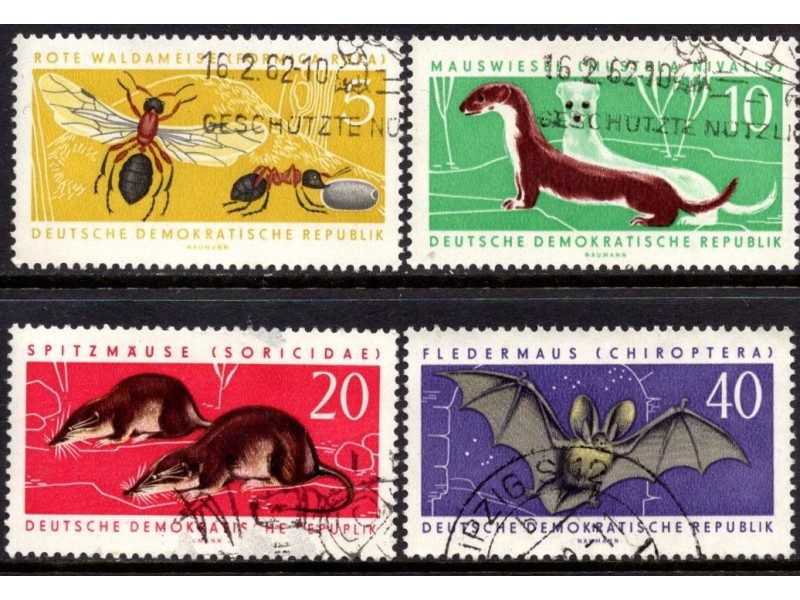 Nemačka DDR 1962. Komplet serija, FAUNA