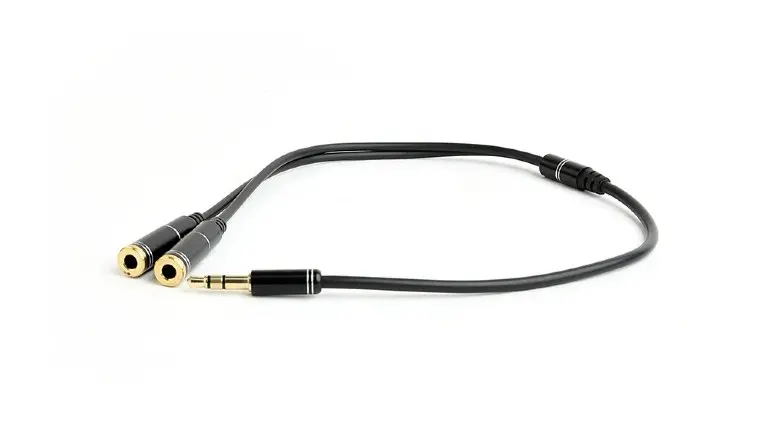 CABLEXPERT Audio kabl 0,1 m 2 x 3.5mm crni