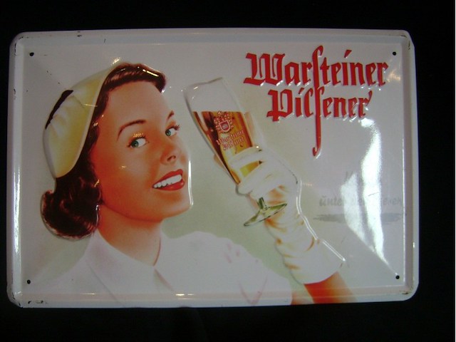 Reklama limena Warsteiner Pilsener pivo