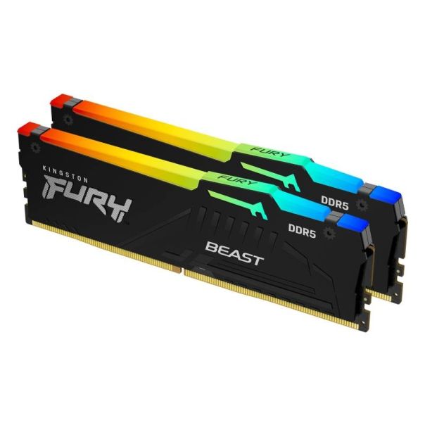 KINGSTON DIMM DDR5 64GB (2x32GB kit) 5200MT/s KF552C36BBEAK2-64 Fury Beast RGB EXPO