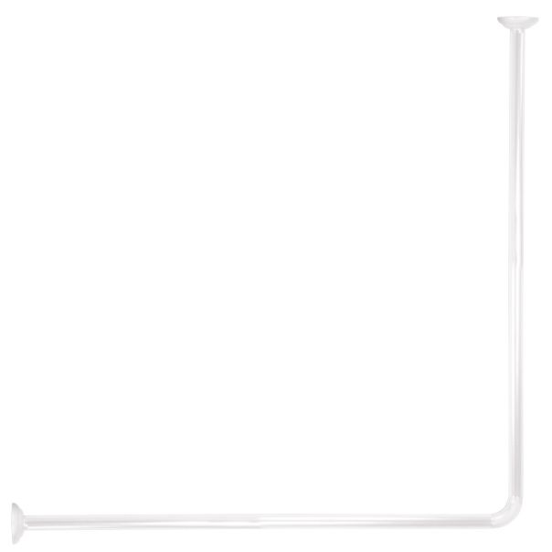 TENDANCE Držač za zavese za kadu ugaoni 80x80cm aluminijum bela