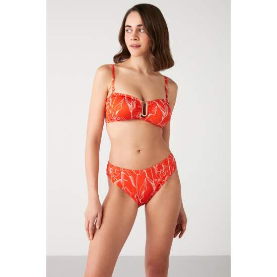 Redo Tulip Patterned Accessory Detail Bikini