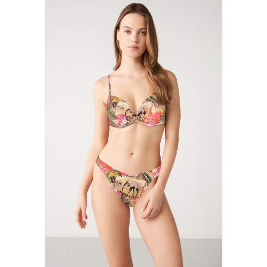 Carte Elephant Patterned Padded Bikini