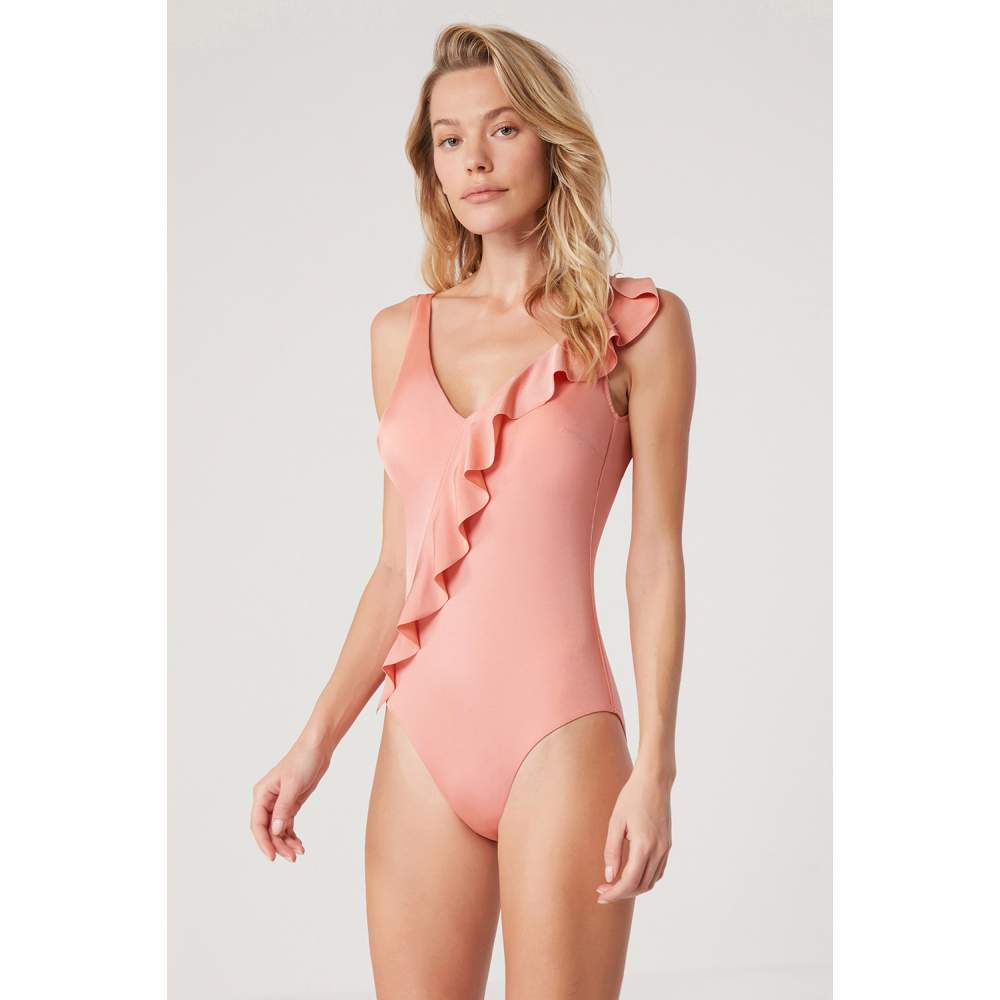 Anaela Flounce V-neck Swimsuit