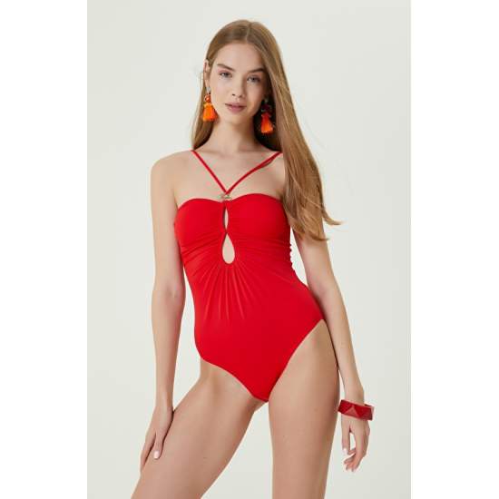 Decollete Red Swimsuit