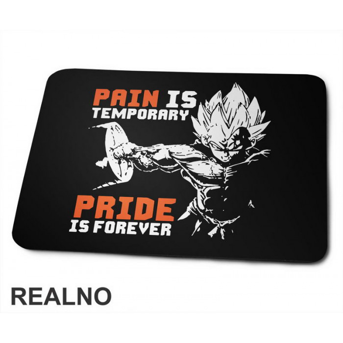 PAIN IS TEMPORARY PRIDE IS FOREVER - ORANGE - GOKU - DRAGON BALL - PODLOGA ZA MIŠ