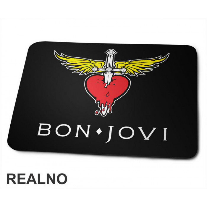 BON JOVI LOGO ILLUSTRATION - MUZIKA - PODLOGA ZA MIŠ