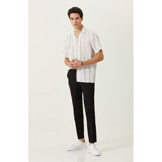 Black Straight Leg Trousers