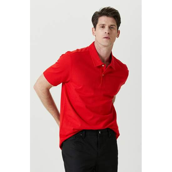Red Polo Neck Tshirt