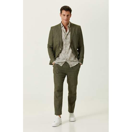 Khaki Linen Pants