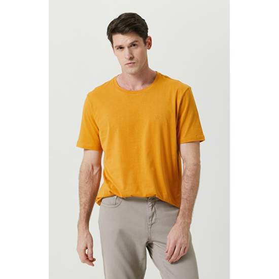 Saffron Color Cotton Short Sleeve Tshirt