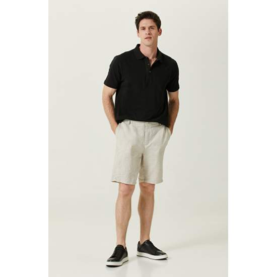 Natural Linen Shorts