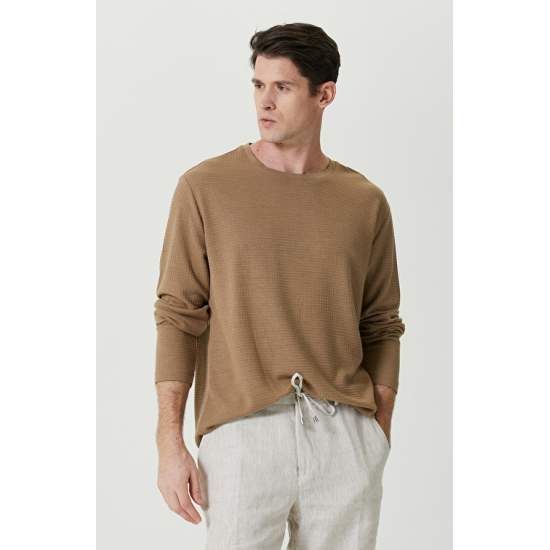 Crew Neck Mink Sweatshirt